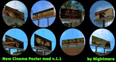 New Cinema Poster mod v1.1 скачать для GTA: Vice City