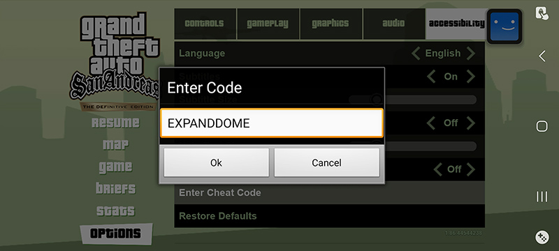 GTA San Andreas: The Definitive Edition Cheats — Android & iOS Codes