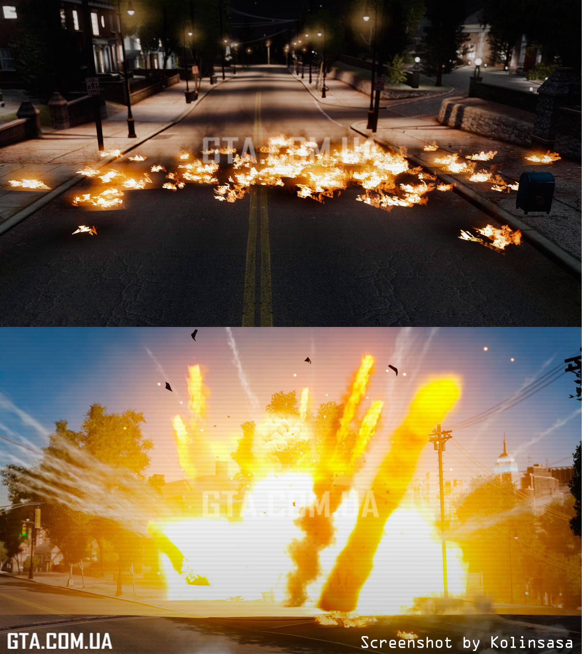 Новые эффекты взрыва и огня скачать для GTA 4