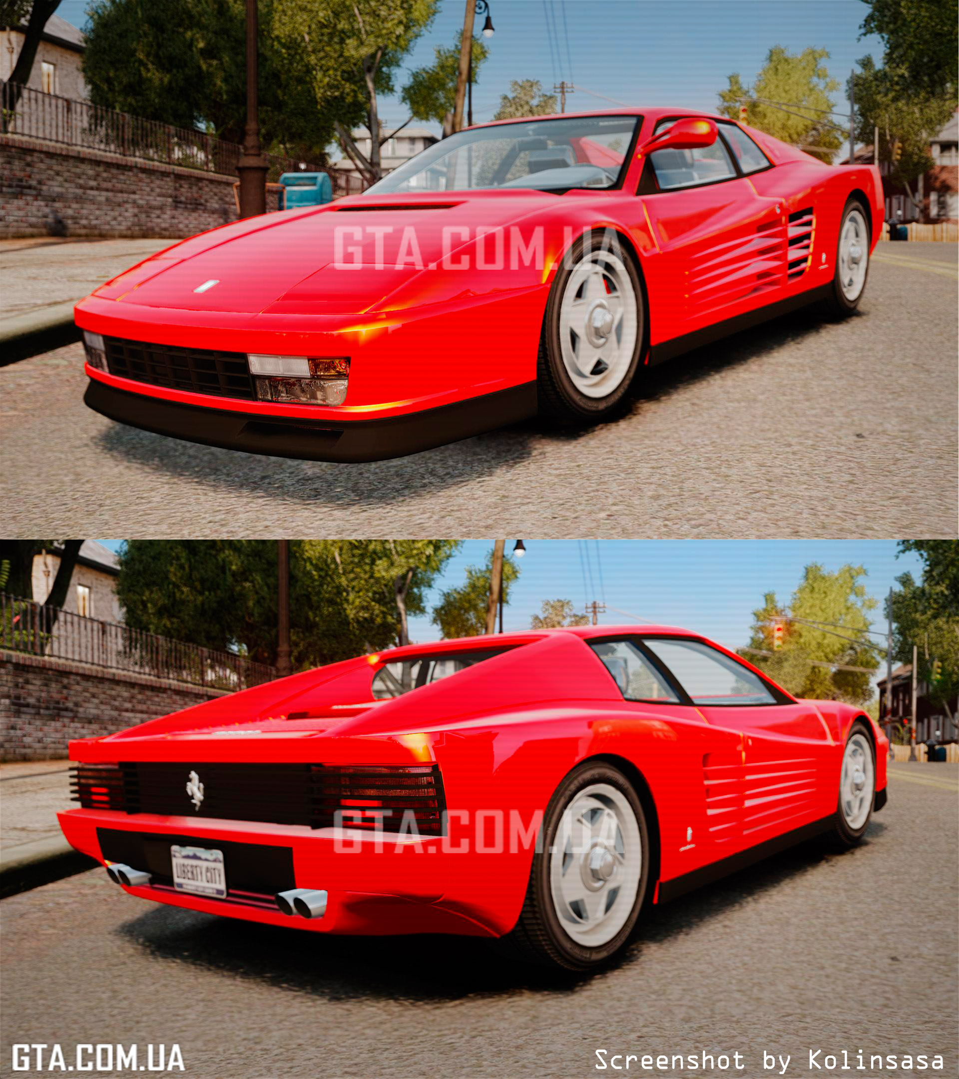 Ferrari Testarossa 1986 скачать для GTA 4