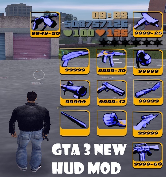 New Hud Mod скачать для GTA 3