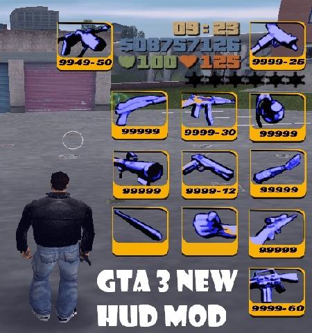 New Hud Mod скачать для GTA 3