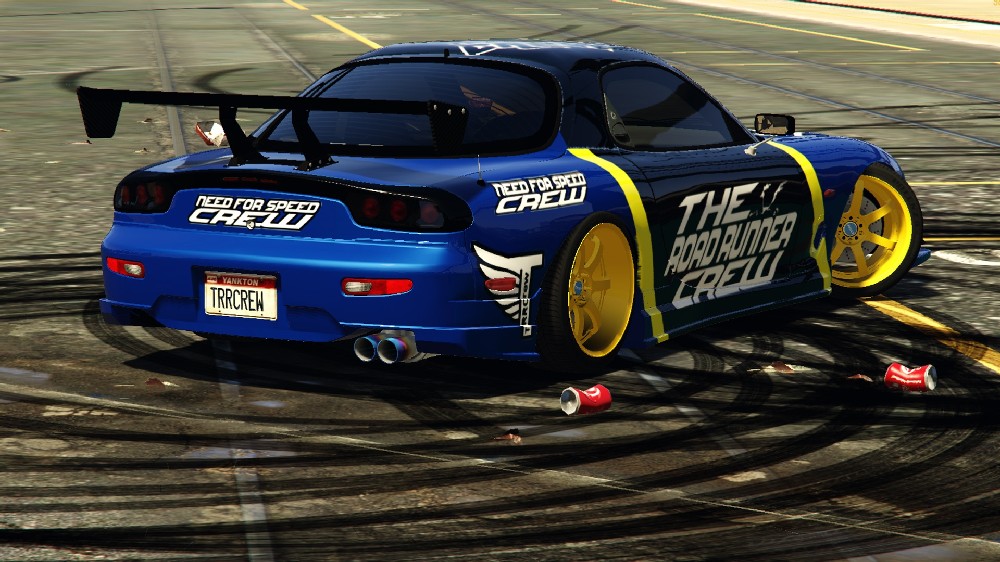 Mazda Rx7 The Road Runner Crew (Livery) v1.0 скачать для GTA 5