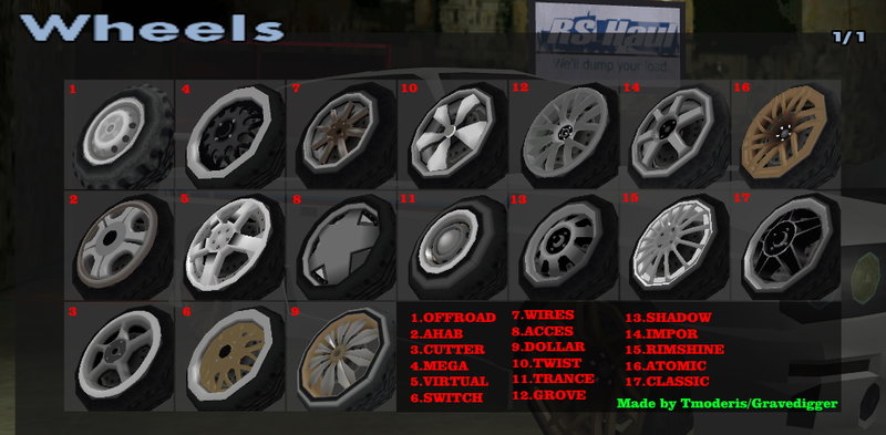 Wheelpack By Tmoderis скачать для GTA: San Andreas