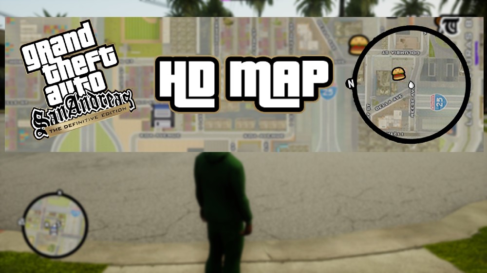 HD MAP - GTA SA DE скачать для GTA: San Andreas Definitive Edition