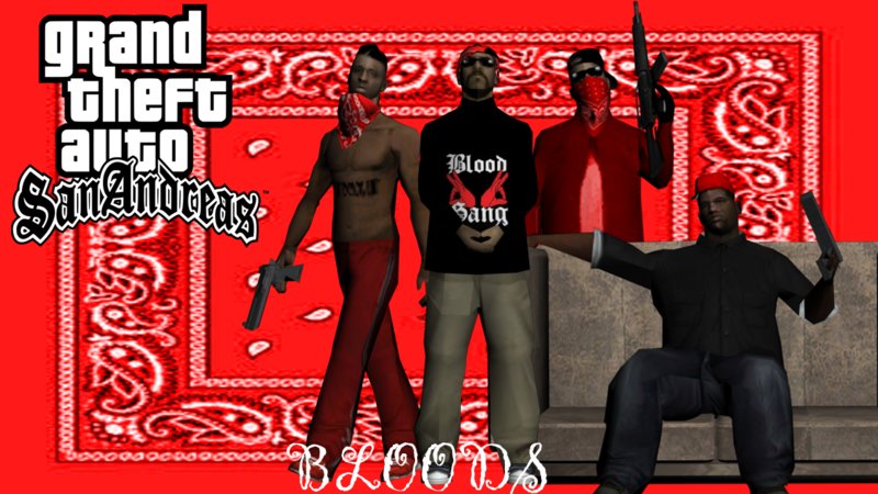 Bloods Skins скачать для GTA: San Andreas