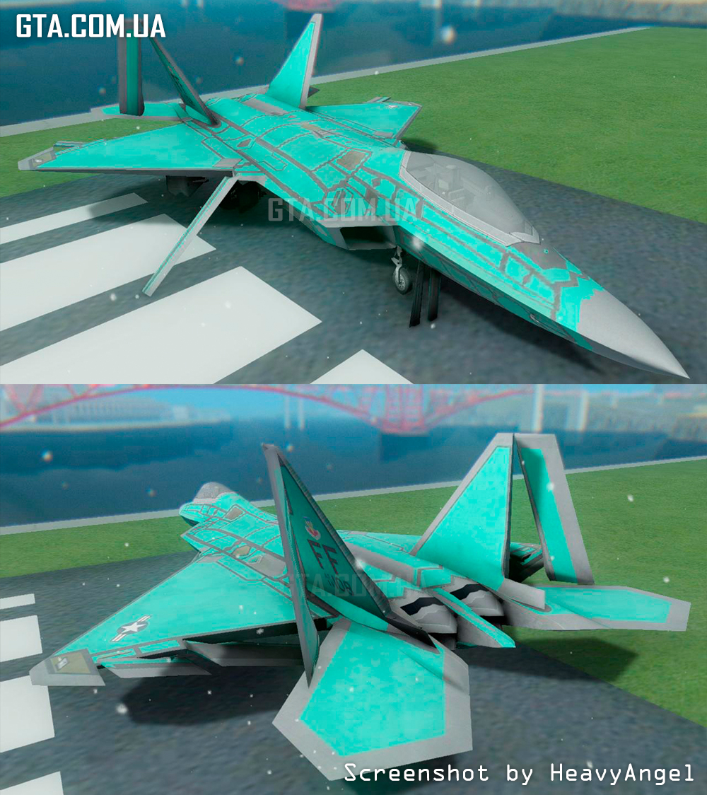 F-22A Raptor Unpainted Factory скачать для GTA: San Andreas