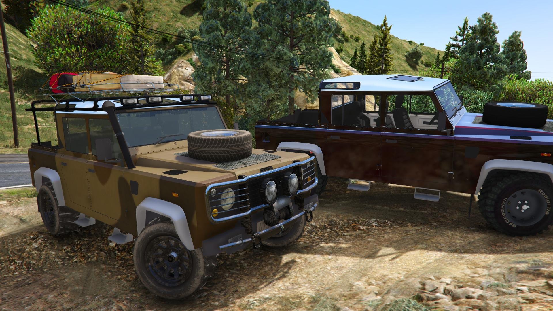 Land Rover Defender 110 Pickup v2.1 скачать для GTA 5