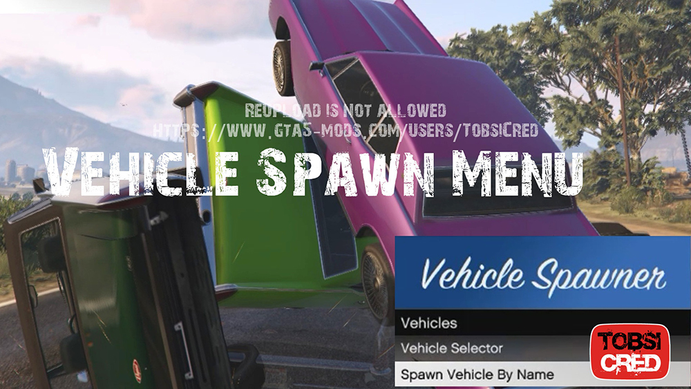 Vehicle Spawn Menu скачать для GTA 5